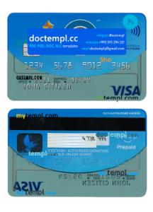 Greece Alpha bank visa credit card PSD template, version 2