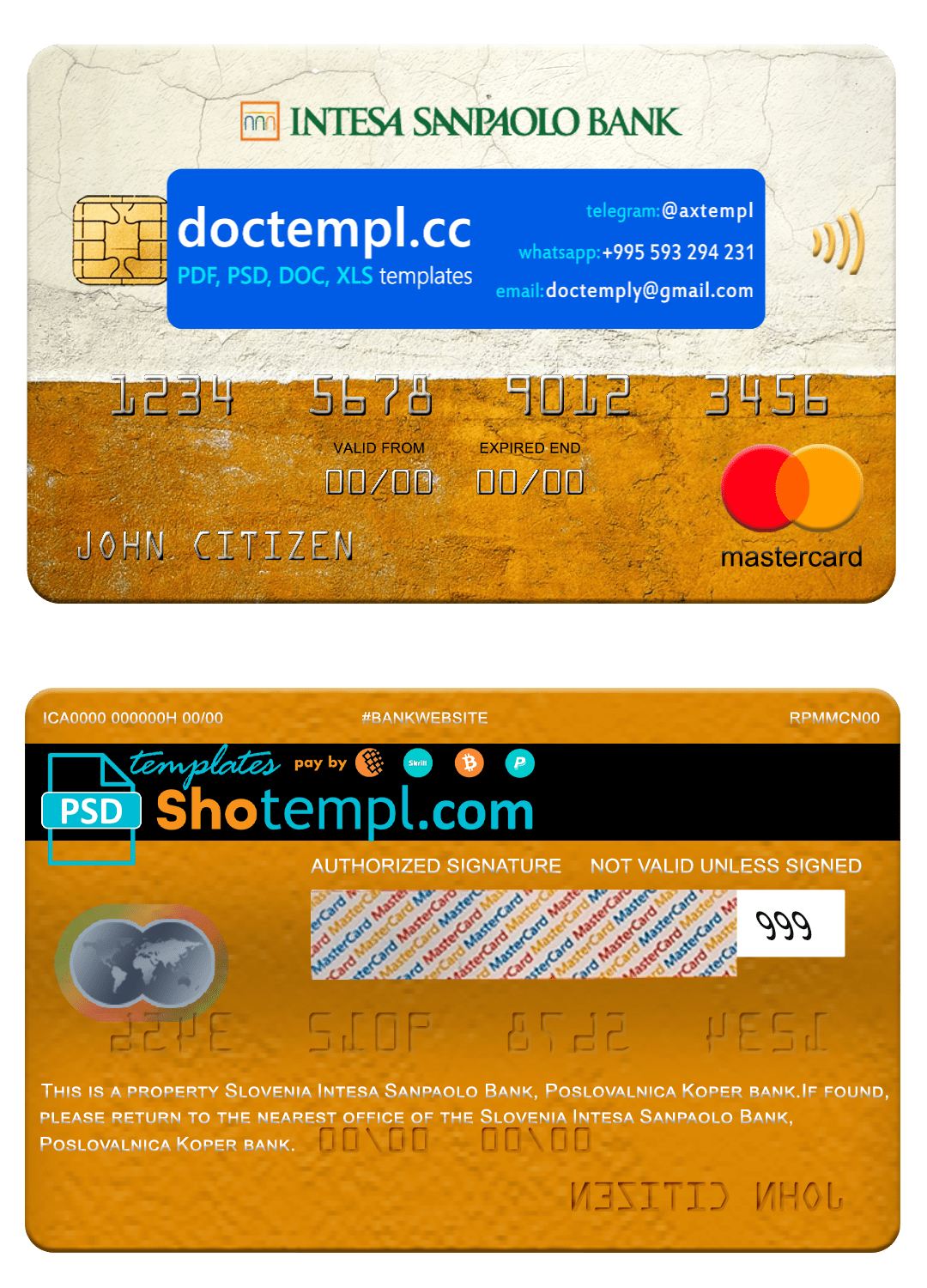 Slovenia Intesa Sanpaolo Bank, Poslovalnica Koper bank mastercard ...