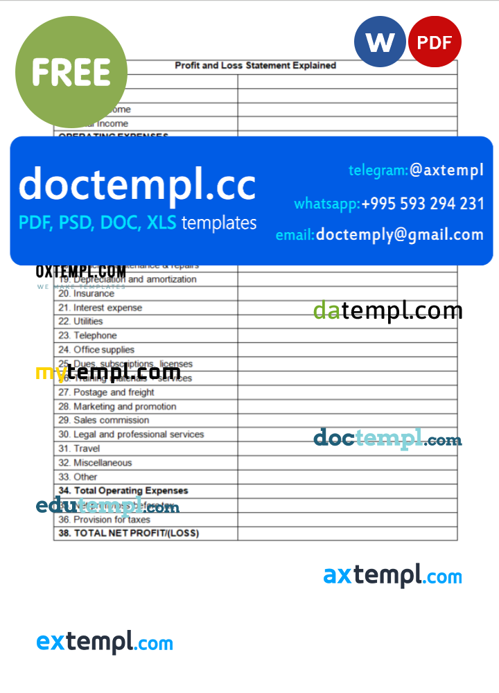 proof of employment letter template in Word and PDF format, version 5