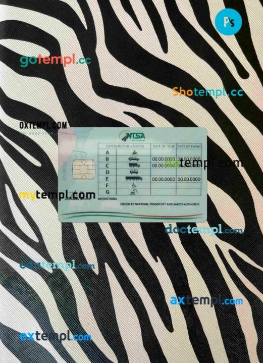 Kenya driving license editable PSD files, scan look and photo-realistic ...