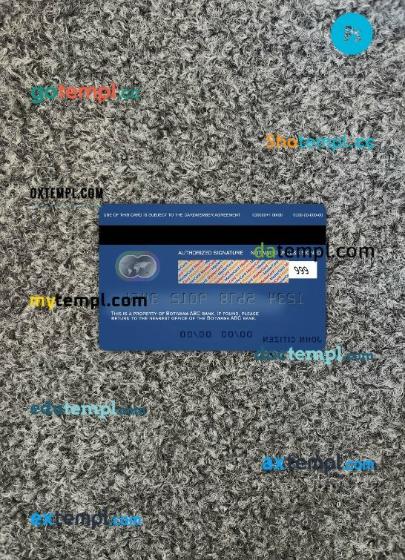 Botswana ABC bank mastercard PSD scan and photo taken image, 2 in 1