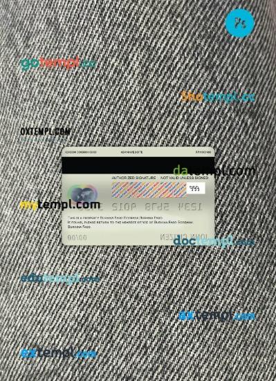 Burkina Faso Ecobank bank master debit card PSD scan and photo taken ...
