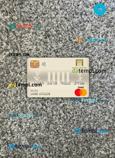 Dominican Republic Central bank master debit card PSD scan and photo ...