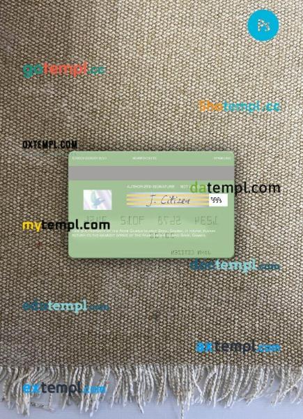 Gambia Arab Gambia Islamic Bank visa debit card PSD scan and photo ...