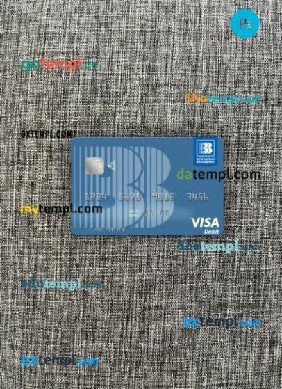 Georgia Basis Bank visa debit card PSD scan and photo-realistic ...