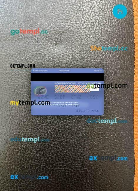Georgia TBC bank mastercard PSD scan and photo taken image, 2 in 1