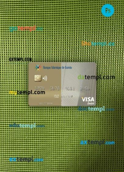Guinea Banque Islmaique de Guinée visa debit card PSD scan and photo ...