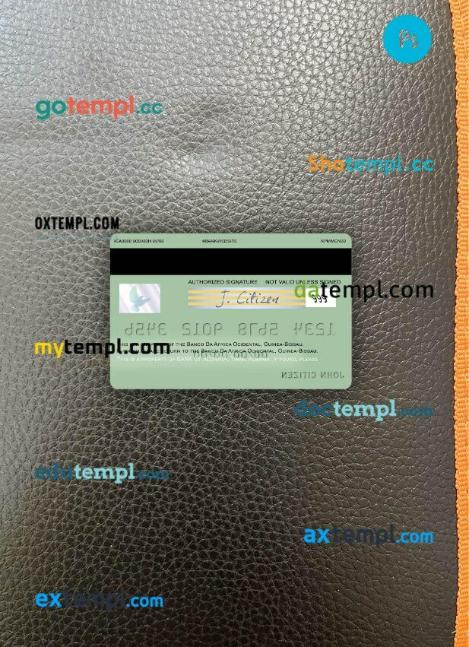Guinea Bissau Banco Da Uniao visa debit card PSD scan and photo ...