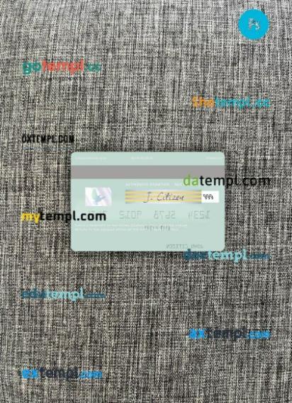 Italy Intesa Sanpaolo visa debit card PSD scan and photo-realistic ...