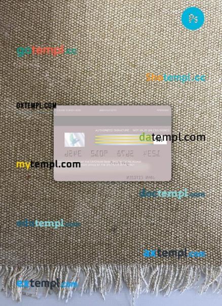 Italy UniCredit Bank visa debit card PSD scan and photo-realistic ...