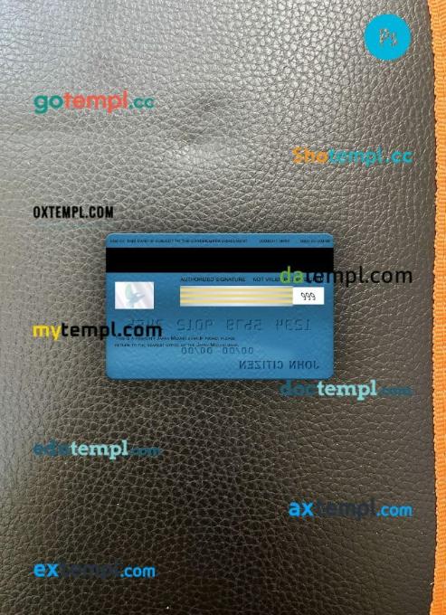 Japan Mizuho bank visa classic card PSD scan and photo-realistic ...