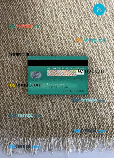 Kenya Citibank mastercard PSD scan and photo taken image, 2 in 1
