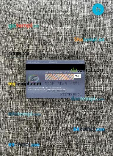 Kuwait National Bank mastercard PSD scan and photo taken image, 2 in 1
