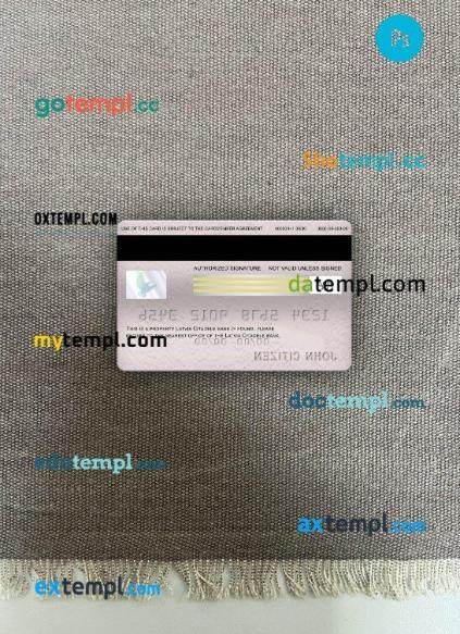 Latvia Citadele bank visa electron card PSD scan and photo-realistic ...