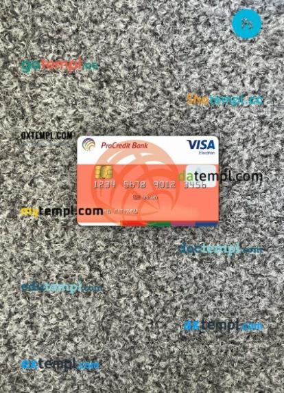 Moldova ProCredit Bank Visa Electron PSD scan and photo-realistic ...