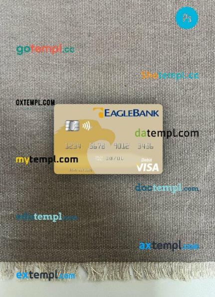 Nauru Eagle Bank Inc visa debit card PSD scan and photo-realistic ...