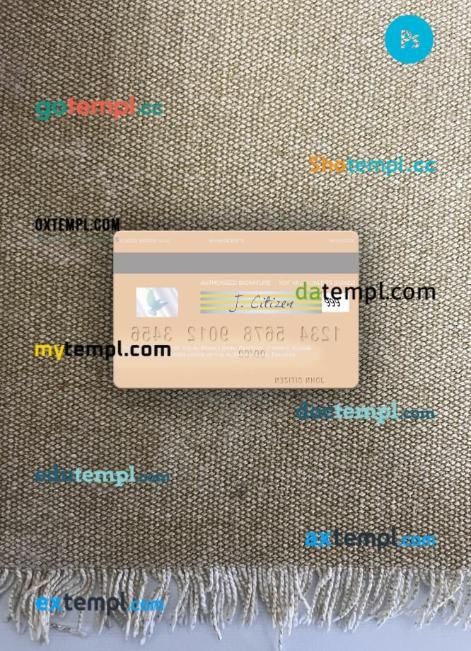 Pakistan Al Baraka Bank visa debit card PSD scan and photo-realistic ...