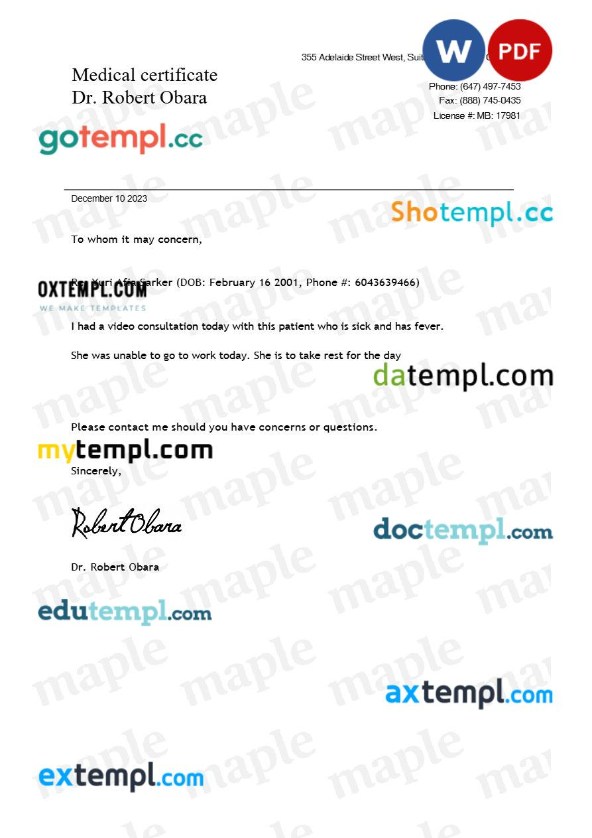 Doctor note