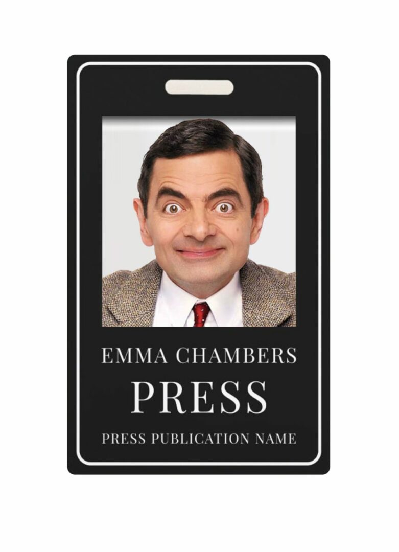 Press publication pass template in PSD format