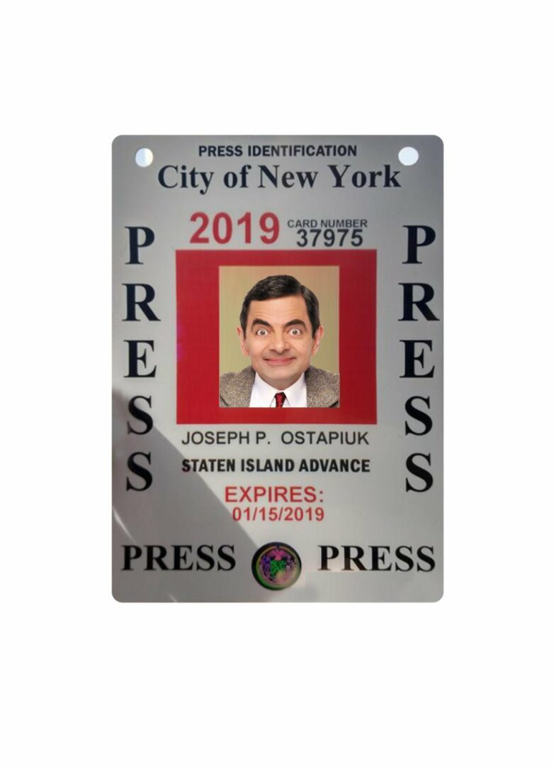 USA New York press pass access template in PSD format