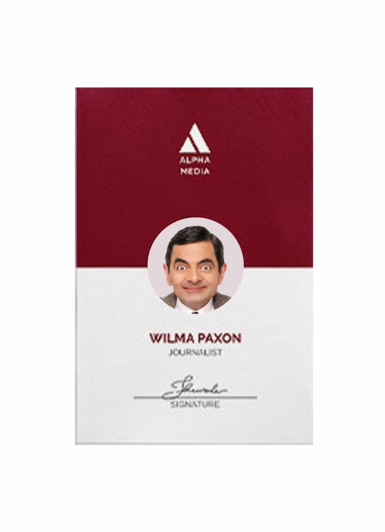 Press journalist badge id template in PSD format