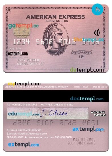 USA Indiana Centier bank american express rose gold business plus card ...